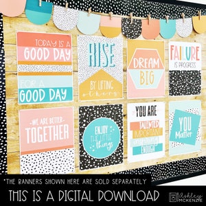 Calm Terrazzo Back to School Classroom Decor, Bulletin Board Kit ...
