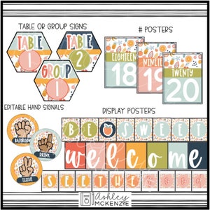 Modern Fruit Themed Classroom Decor Bundle Editable Back to School ...