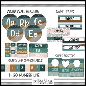 Calm Coastal Classroom Decor Theme Calming Classroom Decor Bundle ...