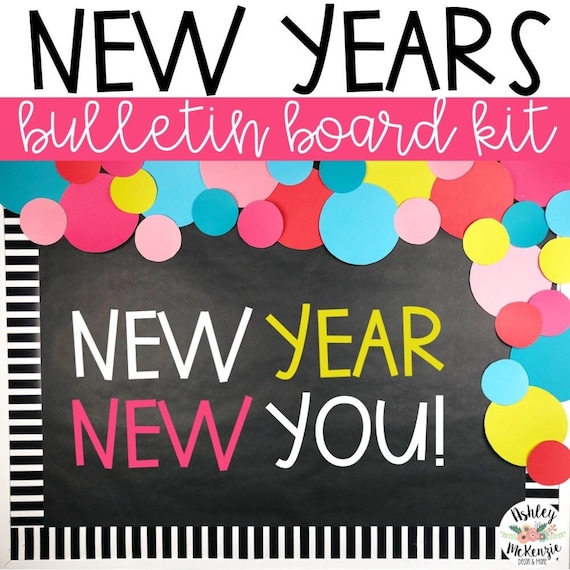 New Year's Resolutions Craftivity and Bulletin Board or | Etsy