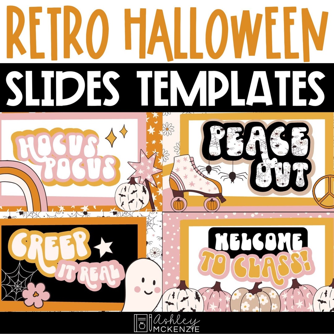 Retro Halloween Google Slides and Powerpoint Templates, Holiday Decor ...