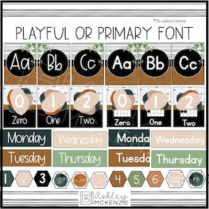 Boho Plants Classroom Decor Bundle Calm Classroom Decorations Back to ...