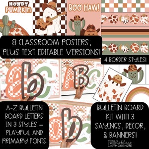 Howdy Halloween Classroom Decor Western Decor Fall Bulletin Board Ideas ...