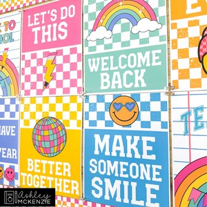 Back to School Classroom Posters BTS Smiles Theme Text Editable Posters ...