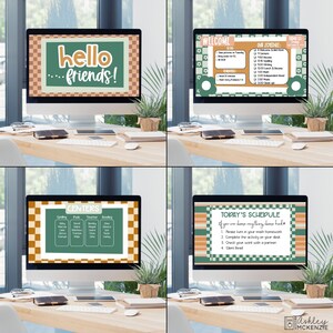 Modern Checkered Google Slides and Powerpoint Templates, Calm Class ...