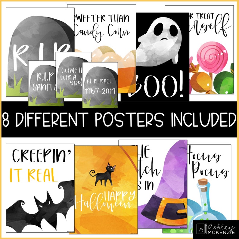 Halloween Classroom Posters Easy Autumn Classroom Decorations - Etsy