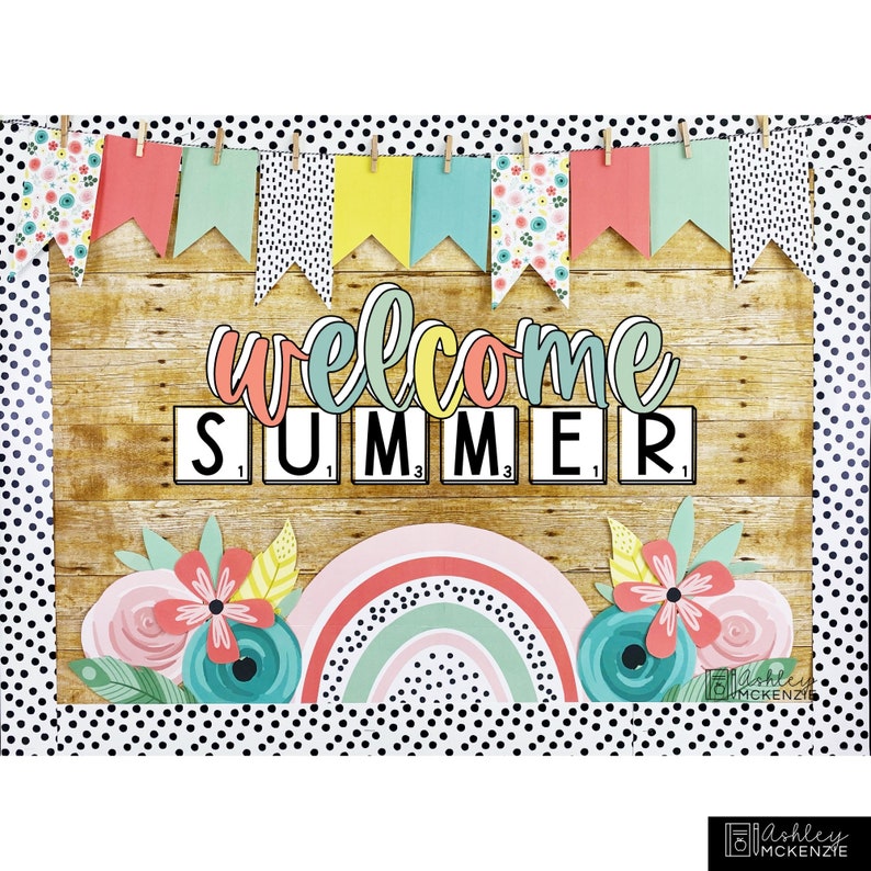 Boho Rainbow Spring Bulletin Board or Classroom Door Decor - Etsy