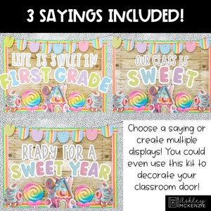 Pastel Sweets Back to School Classroom Decor, Bulletin Board Kit ...