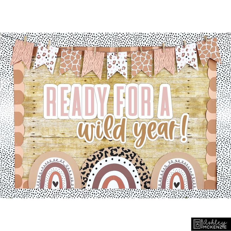 Boho Neutral Animal Print Classroom Decor Bundle, Easy and Modern ...