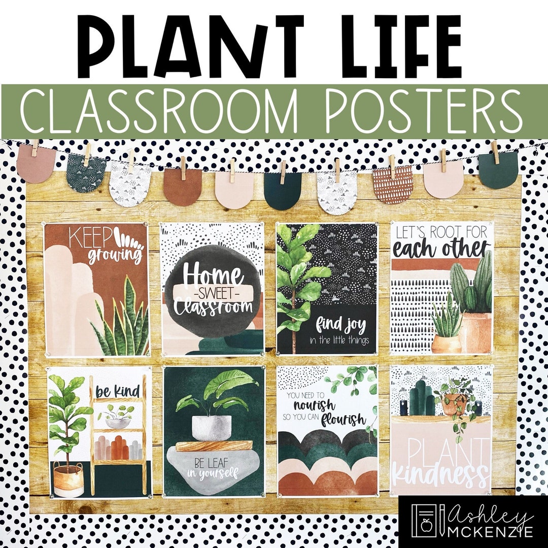 Plant Life Classroom Posters, Easy and Modern Classroom Decorations ...