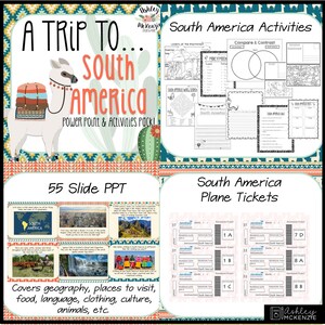 Continents and Countries Bundle, Powerpoint Lessons and Activities Pack ...