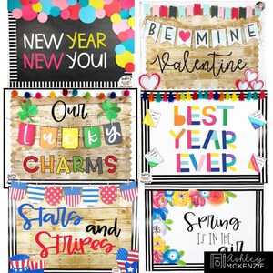 Monthly Bulletin Board Kits Bundle #1, Classroom Decor for the Whole ...