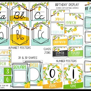 Lemon Classroom Decor Bundle, Easy and Modern Classroom Decorations - Etsy