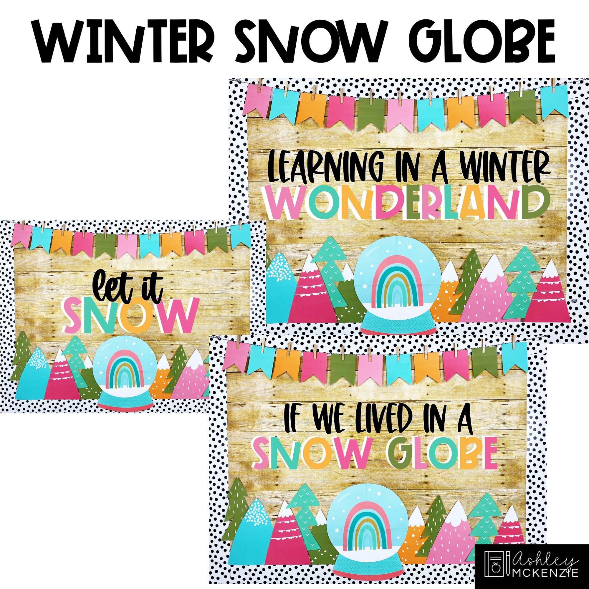 Winter Bulletin Board Kits Bundle, Seasonal Classroom Decor, Easy and ...