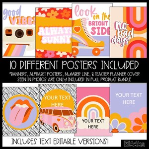 Retro Classroom Posters Retro Vibes Theme Easy and Modern | Etsy