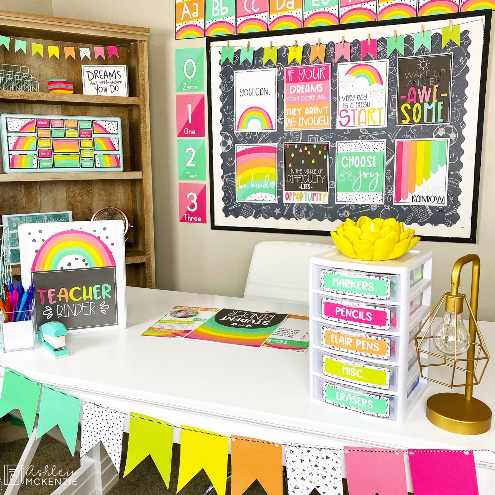 Rainbow Brights Classroom Decor Bundle - Etsy