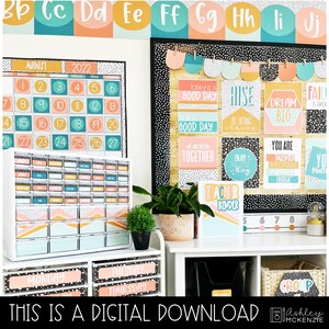 Calm Terrazzo Classroom Decor Bundle Editable Calm Colors Decor Pastel ...