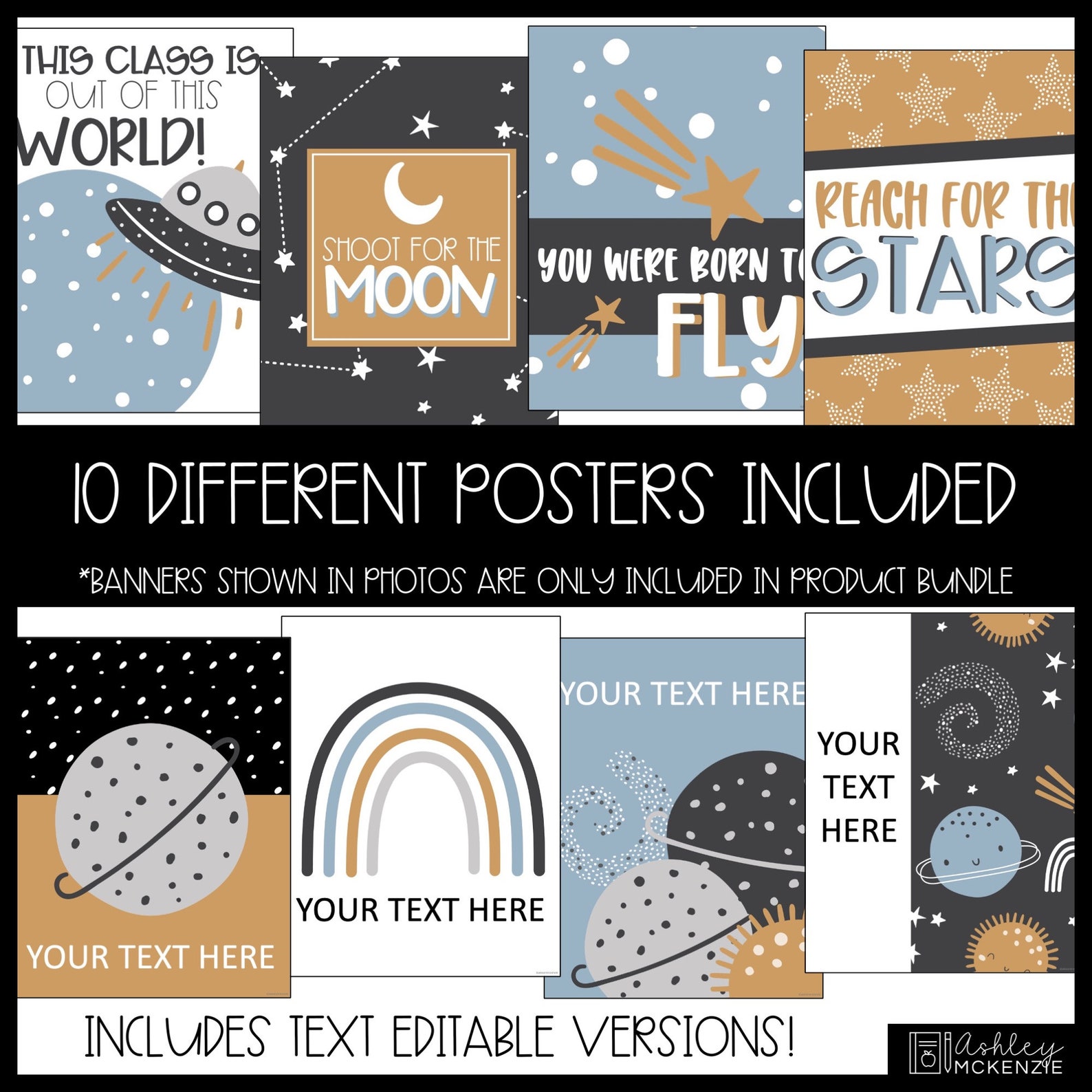Outer Space Bulletin Board, Space Themed Classroom Posters, Easy and ...