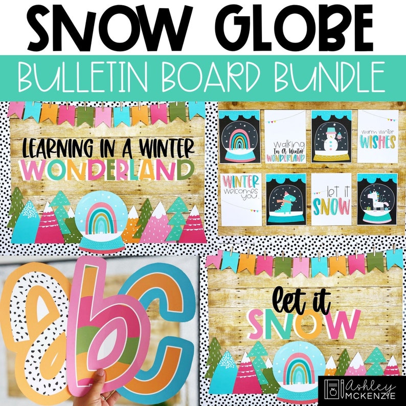 Winter Classroom Decor, Snow Globe Bulletin Board Kit, Classroom ...