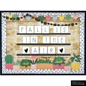 Fall Letter Ledge Bulletin Board Kit or Classroom Door Decor, Easy and ...