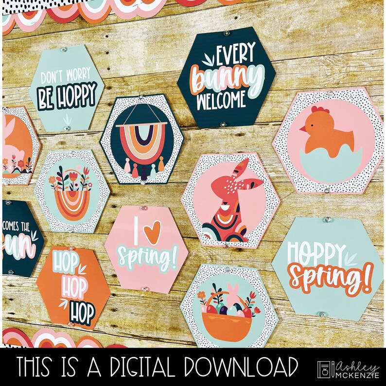 Spring Classroom Decor Bundle, Hoppy Spring Theme, Easy Seasonal ...