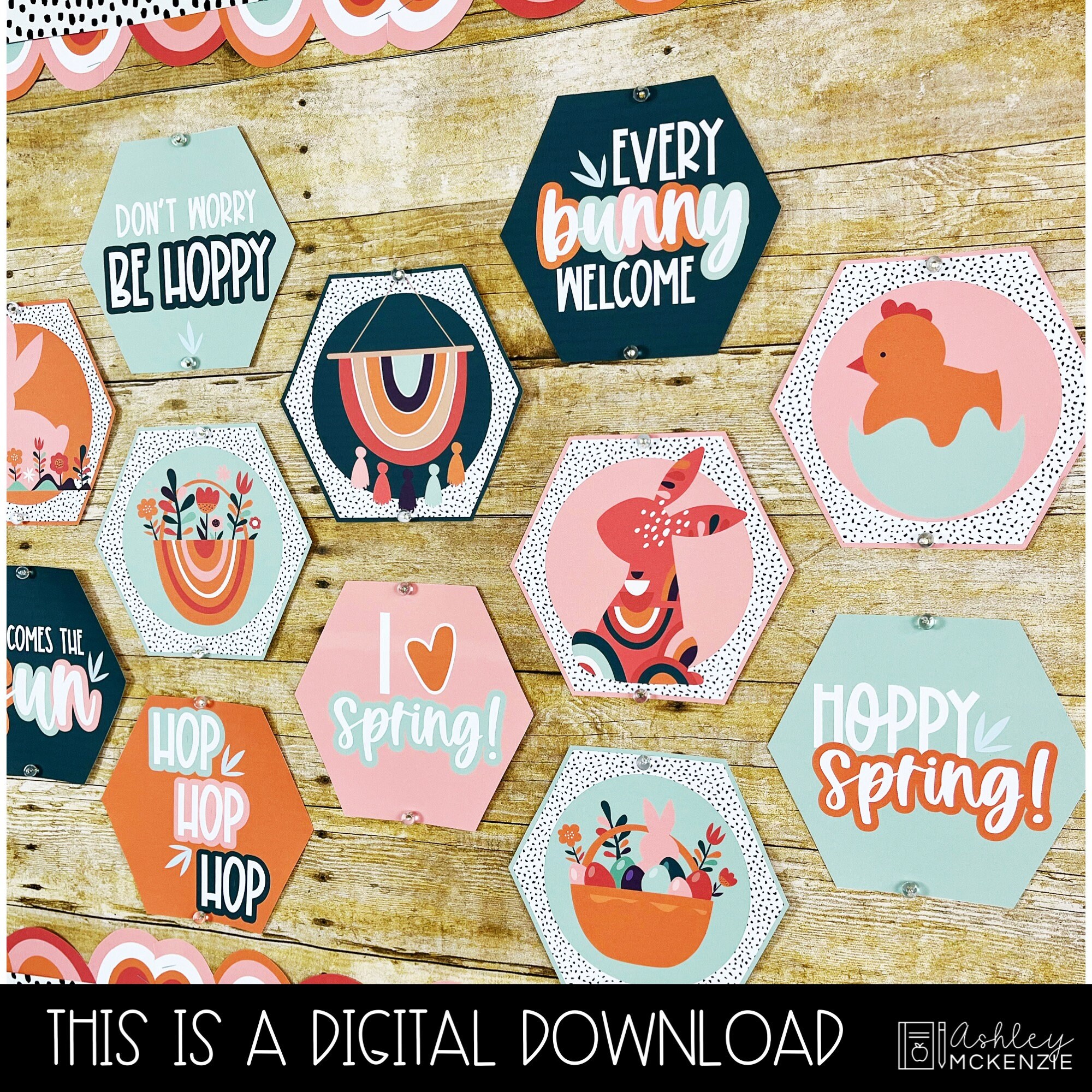 Spring Classroom Decor Bundle, Hoppy Spring Theme, Easy Seasonal ...