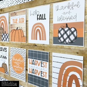 Fall Pumpkins Classroom Posters, Easy Halloween Classroom Decorations ...