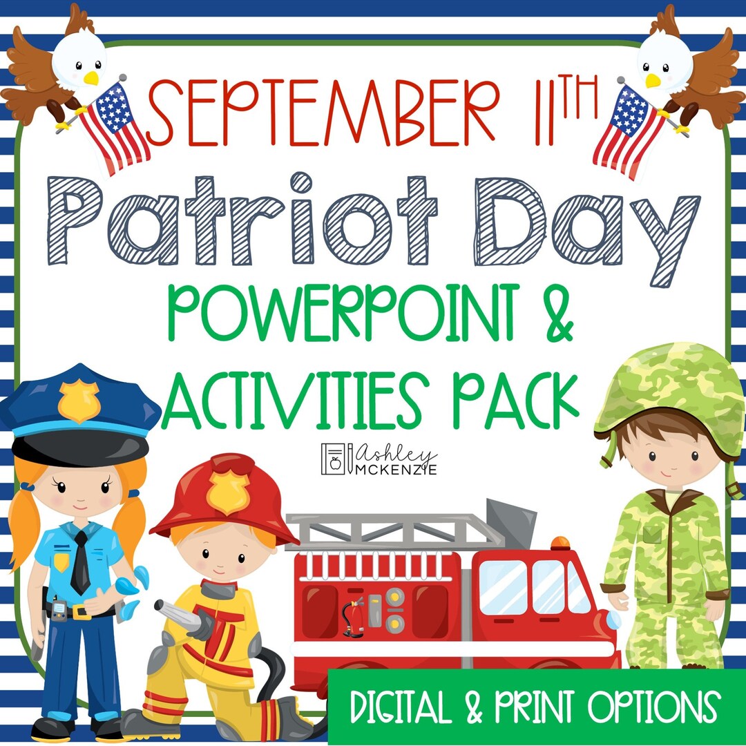September 11th Patriot Day Powerpoint Lesson & Activities Pack, Easy ...
