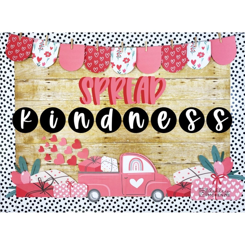 Valentine's Day Truck Bulletin Board or Classroom Door | Etsy