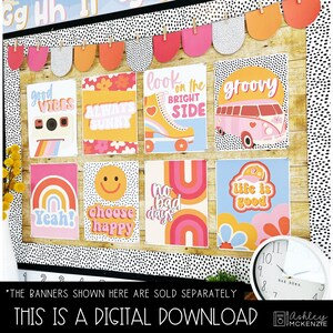 Retro Classroom Posters, Retro Vibes Theme, Easy and Modern Classroom ...