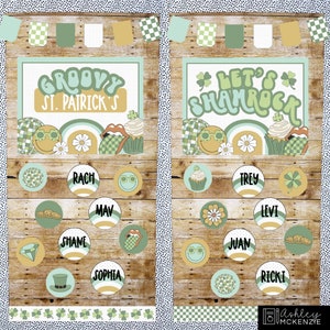 Retro St. Patrick's Day Classroom Door Decor Kit, Spring Holiday ...