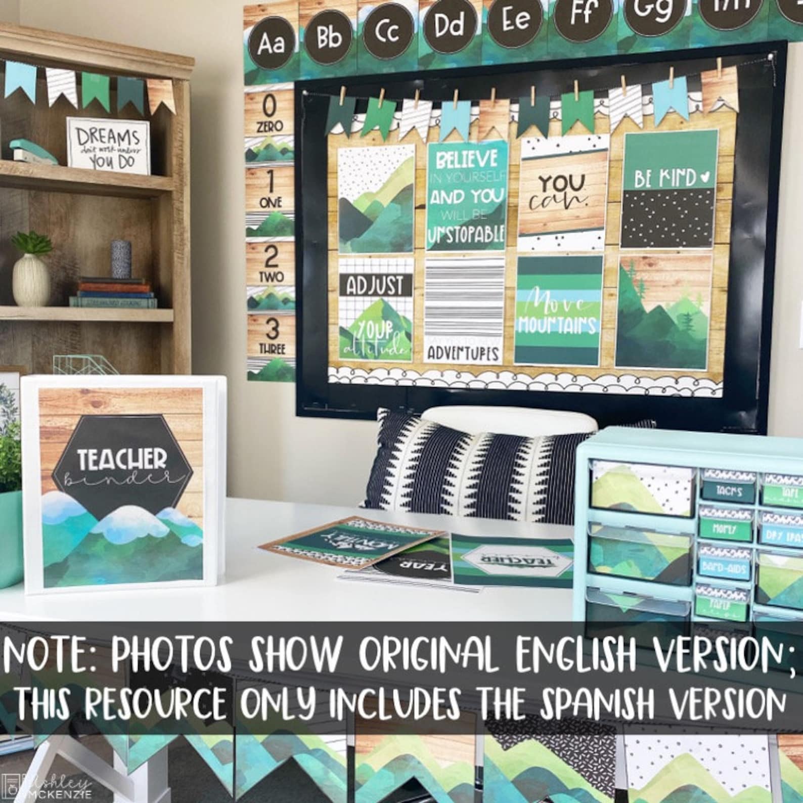 Spanish Scandi Mountains Classroom Decor Bundle Easy and | Etsy