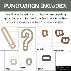 Neutral Colored A-Z Bulletin Board Letters, Punctuation, and Numbers ...