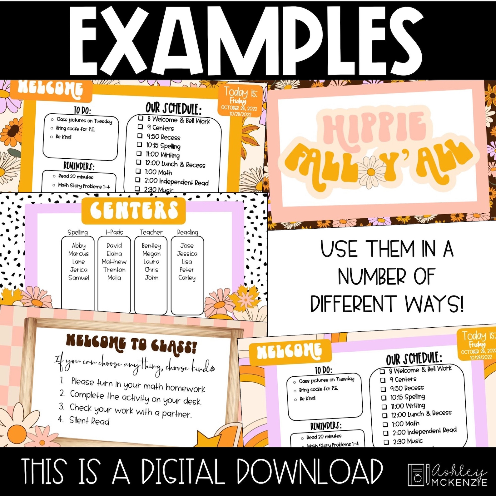 Retro Fall Slide Templates September Daily Slides for Google Slides and ...