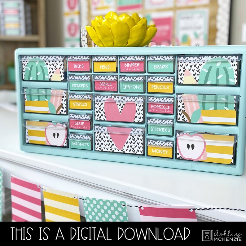 School Supplies Classroom Decor Bundle Easy and Modern - Etsy