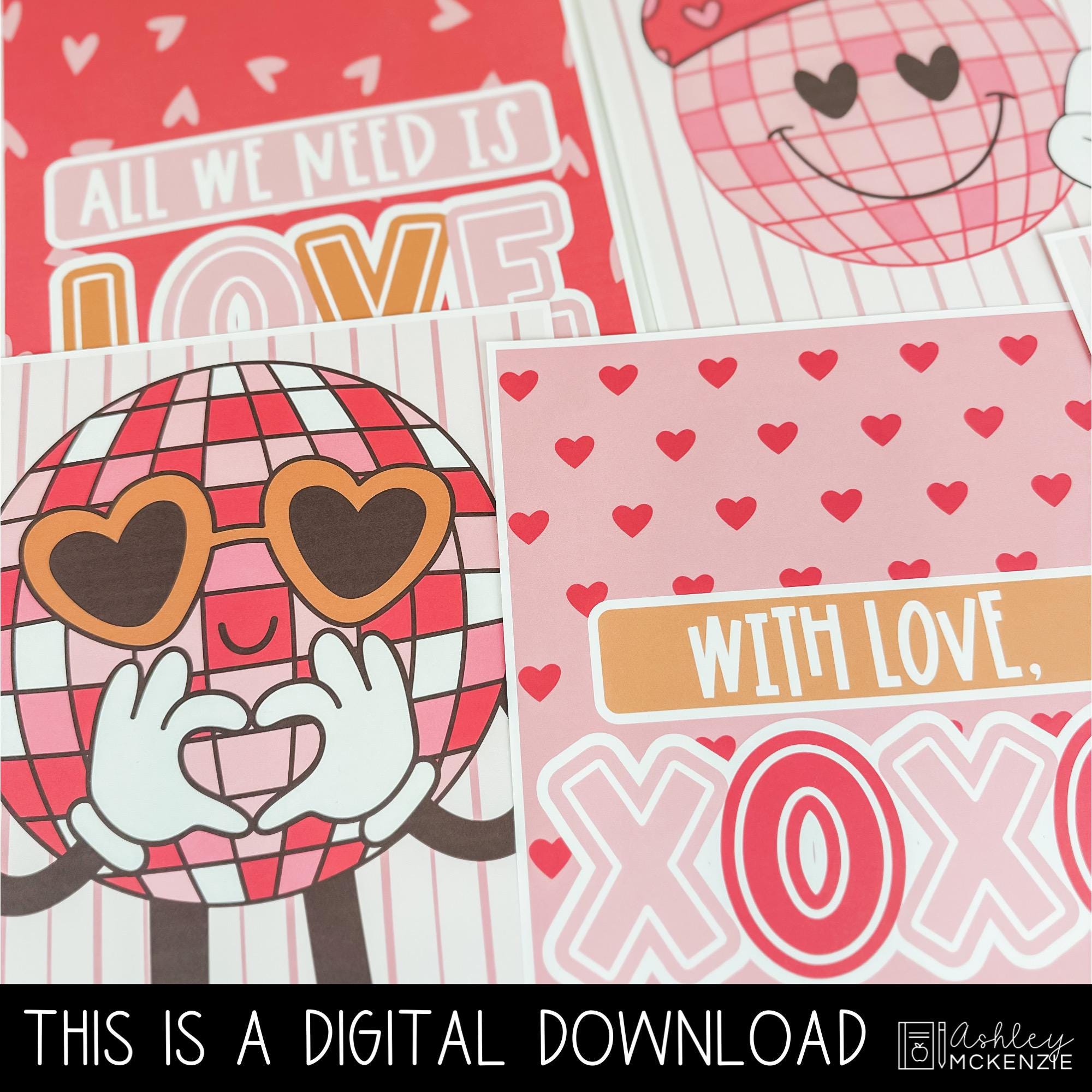 Valentine's Day Posters With Printable Bulletin Board Borders, February ...