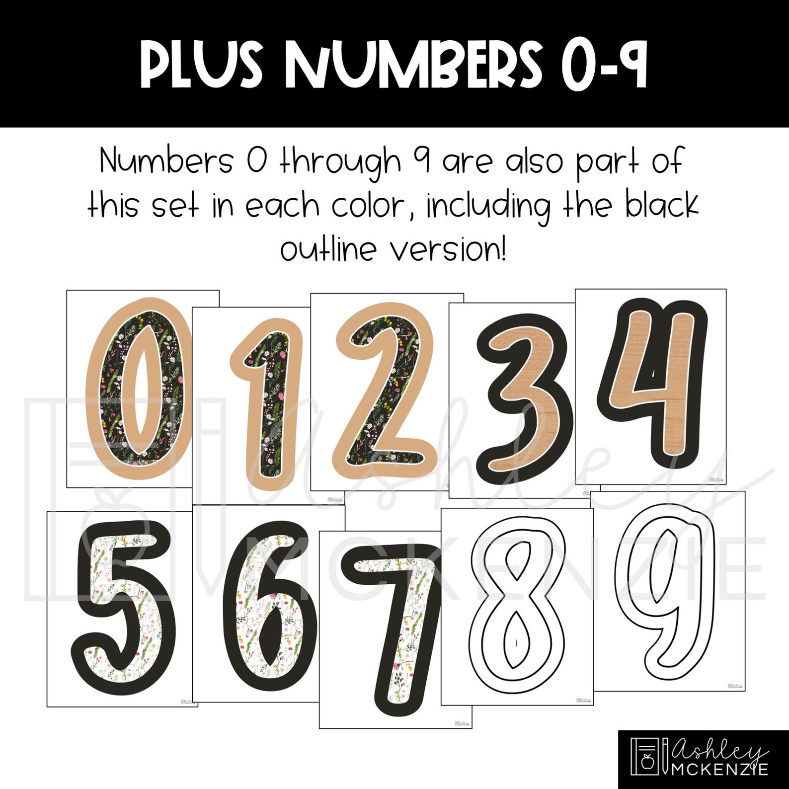 Wildflowers Classroom Decor Primary Font Bulletin Board Letters With ...