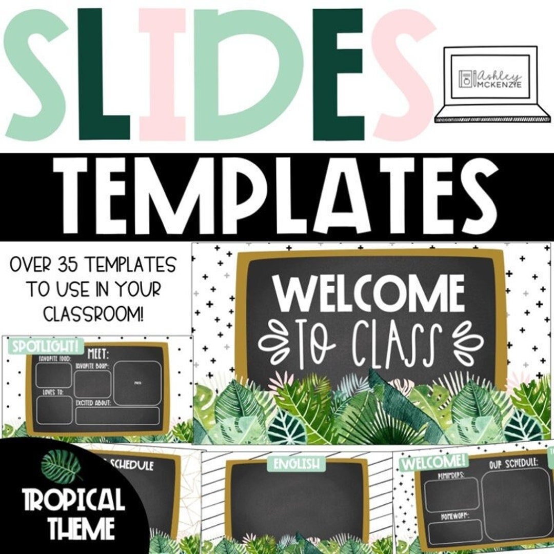 Modern Tropical Google Slides and Powerpoint Templates, Calm Class ...