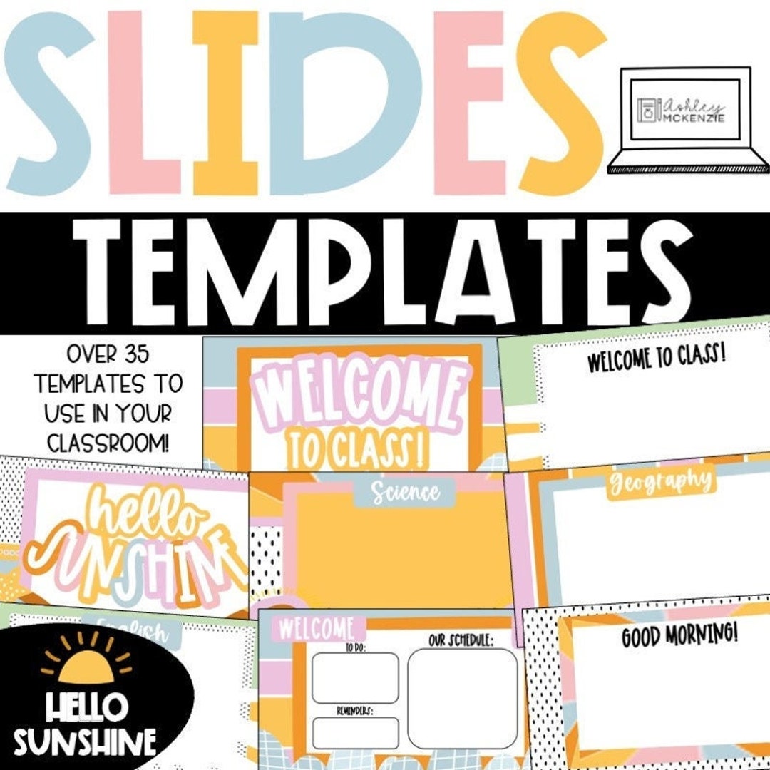Hello Sunshine Google Slides and Powerpoint Templates, Calm Class Decor ...