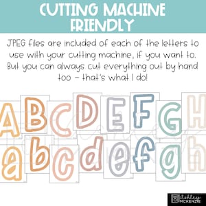 Muted Pastel A-Z Bulletin Board Letters, Punctuation, and Numbers, Easy ...