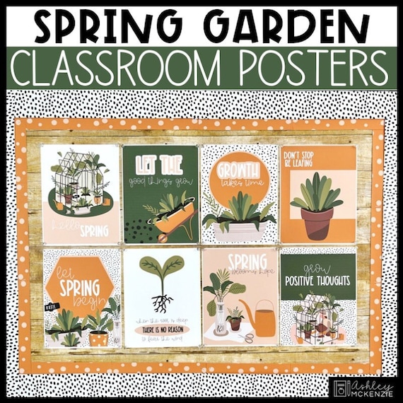 Spring Classroom Posters Spring Garden Theme Easy Seasonal - Etsy