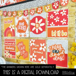 Daisy Themed Back to School Classroom Decor, Bulletin Board Kit ...