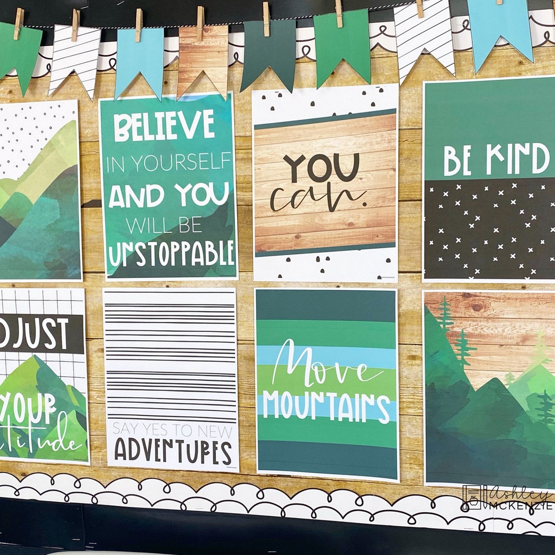 Scandi Mountains Classroom Posters Easy and Modern Classroom - Etsy