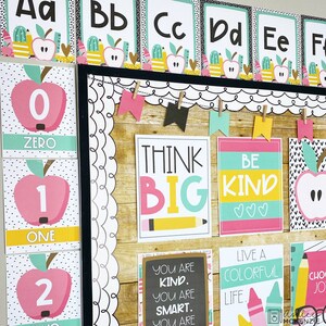 School Supplies Classroom Decor Bundle Modern Back to School Bulletin ...