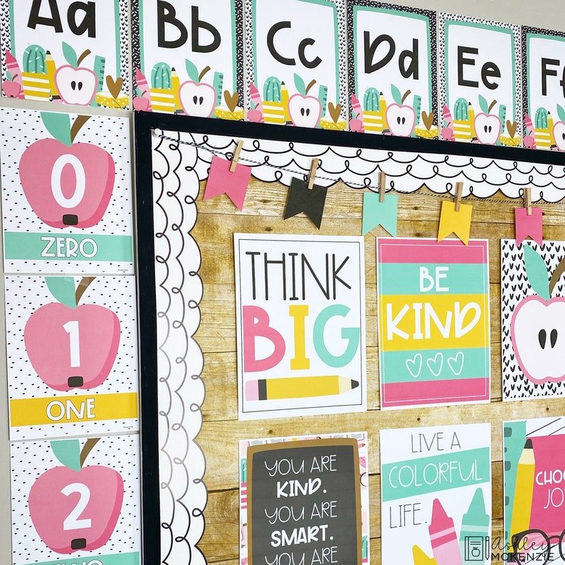 School Supplies Classroom Decor Bundle Easy and Modern - Etsy