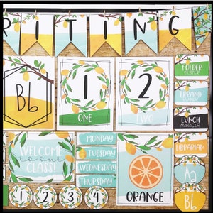 Lemon Classroom Decor Bundle, Easy and Modern Classroom Decorations - Etsy