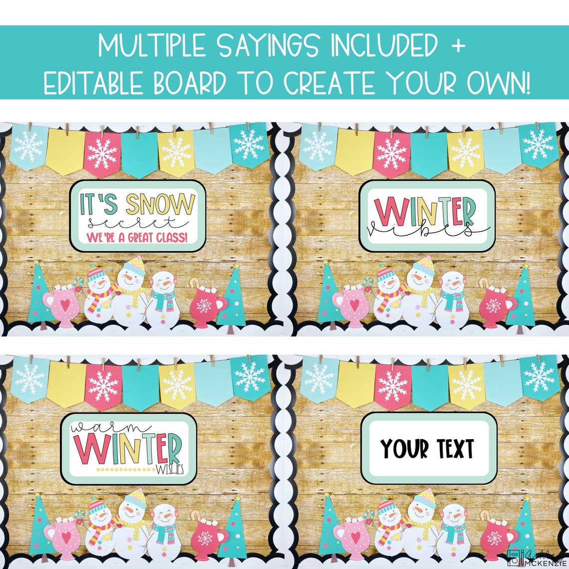 Winter Snowman Bulletin Board Kit Easy Seasonal Classroom | Etsy