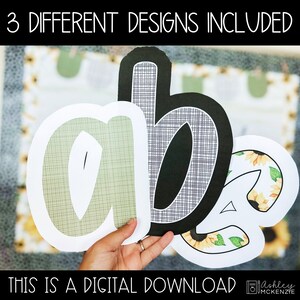 Fall Sunflowers Classroom Decor, Primary Font A-Z Bulletin Board ...