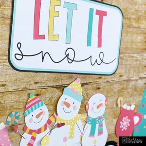 Winter Snowman Bulletin Board Kit, Easy Seasonal Classroom Decorations ...