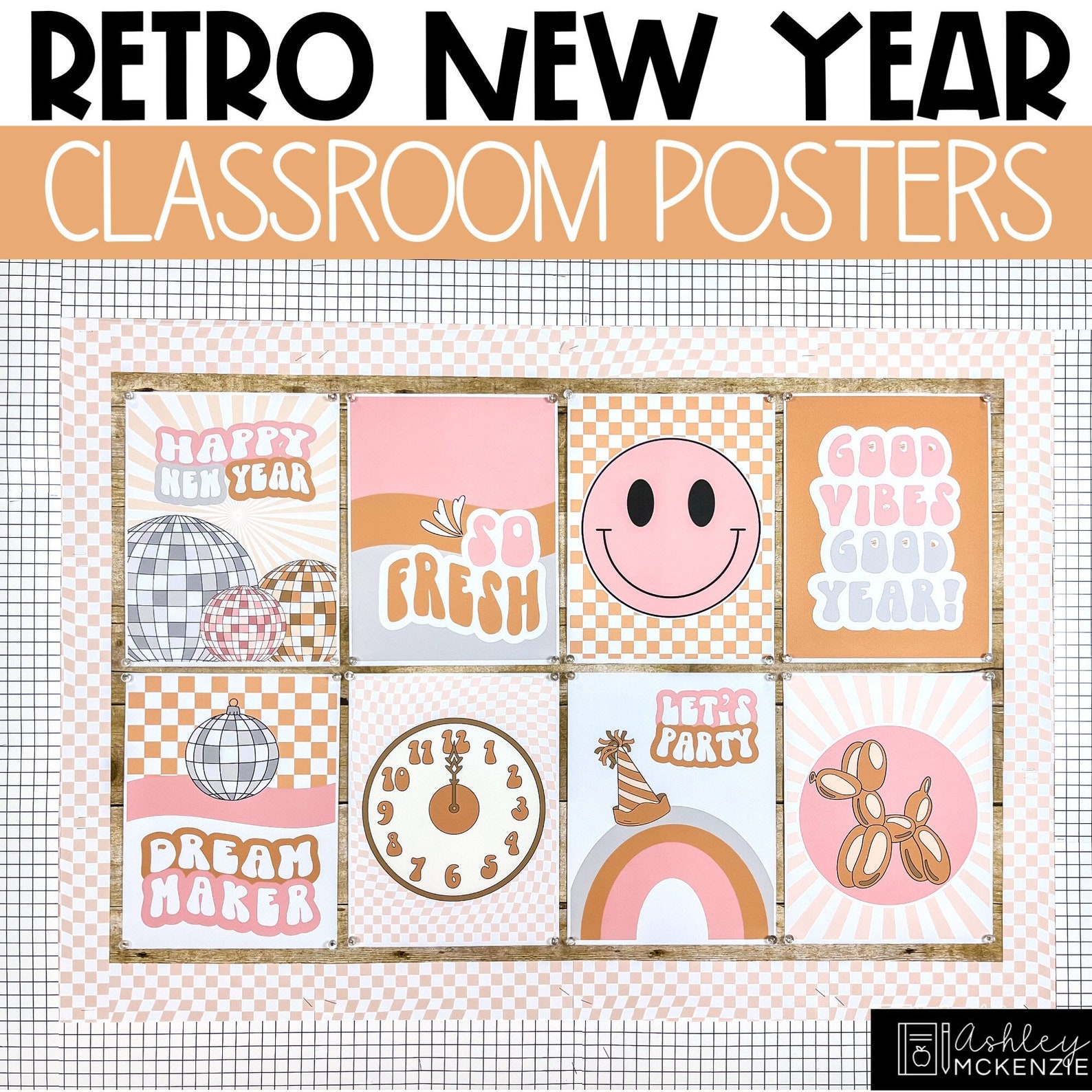 Retro New Year Classroom Posters Holiday Season Theme Easy - Etsy